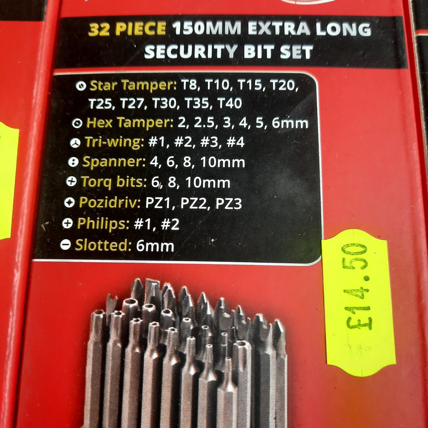 32 piece extra long security bit set in B11 Birmingham for £14.50 for ...