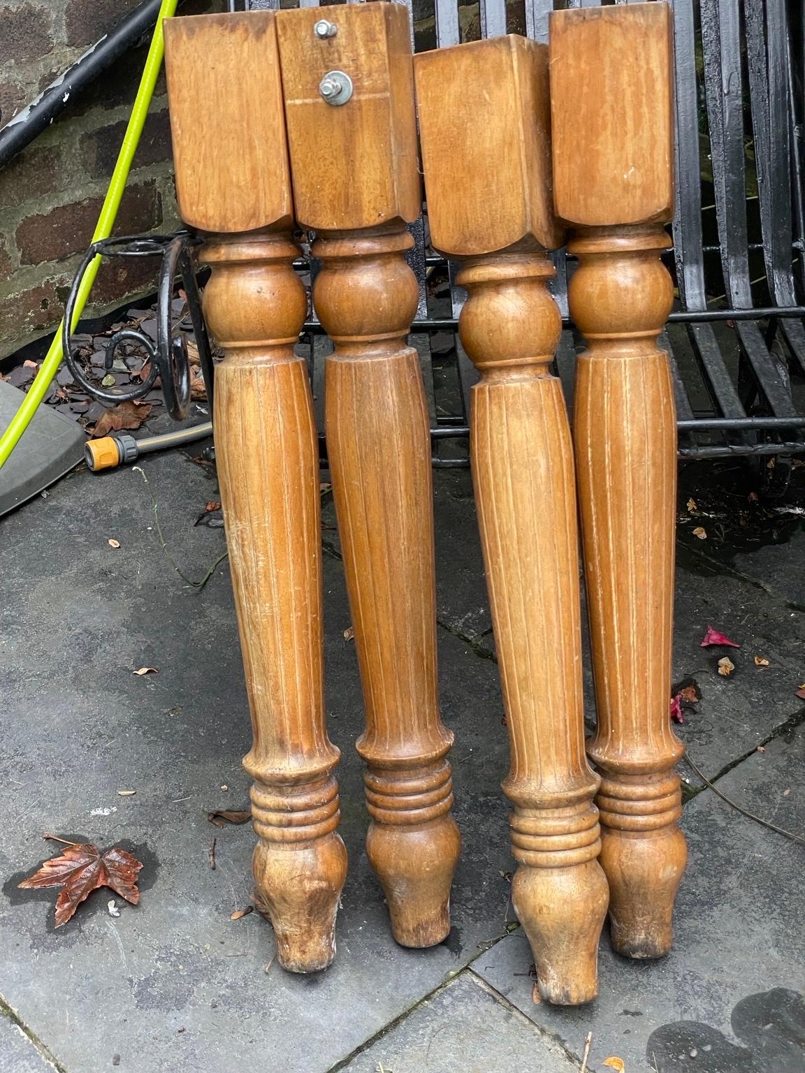 4 x solid oak table legs in WA2 Warrington für 25,00 £ zum Verkauf ...