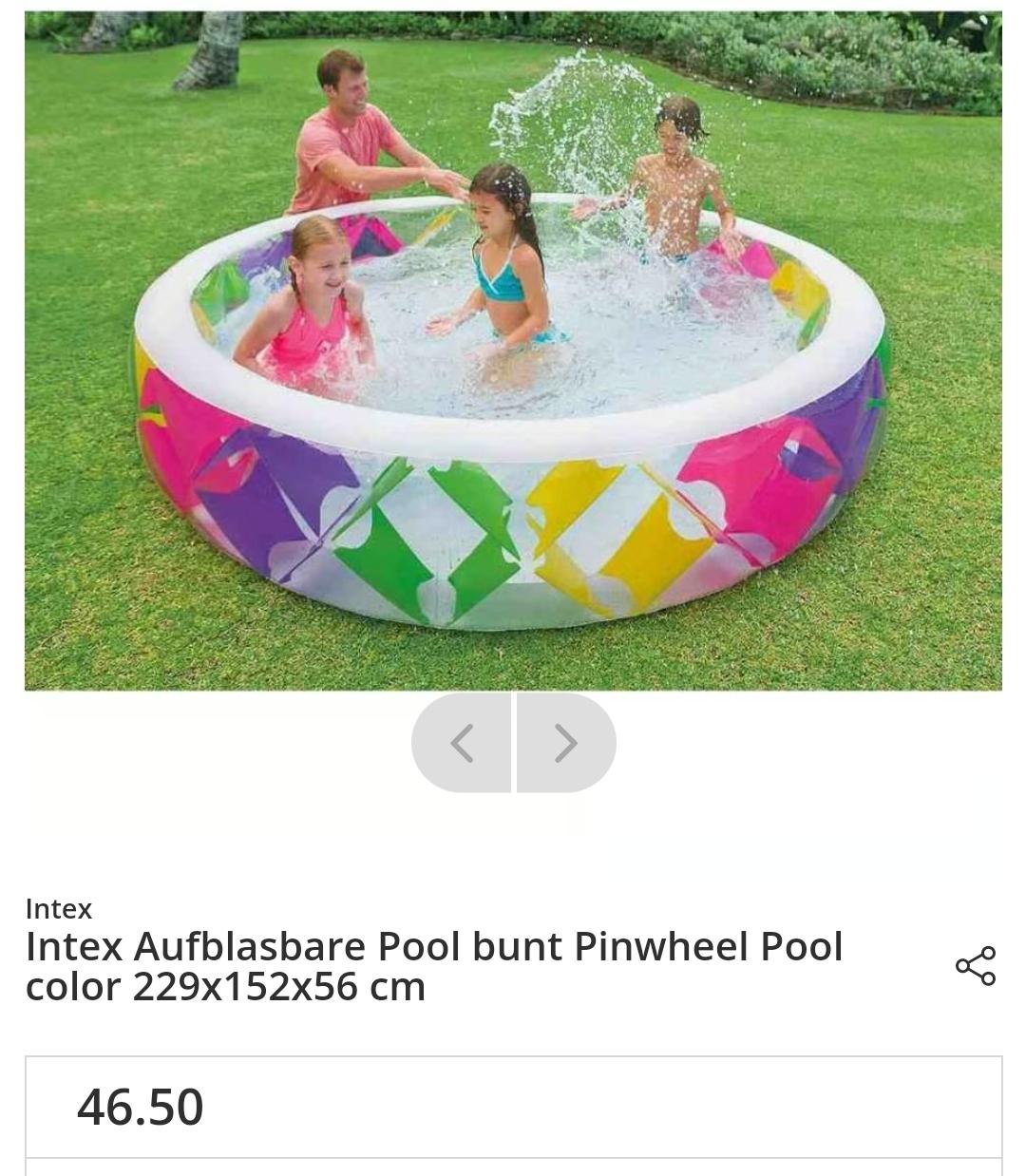Intex Aufblasbare Pool bunt Pinwheel Pool in 6890 Marktgemeinde ...