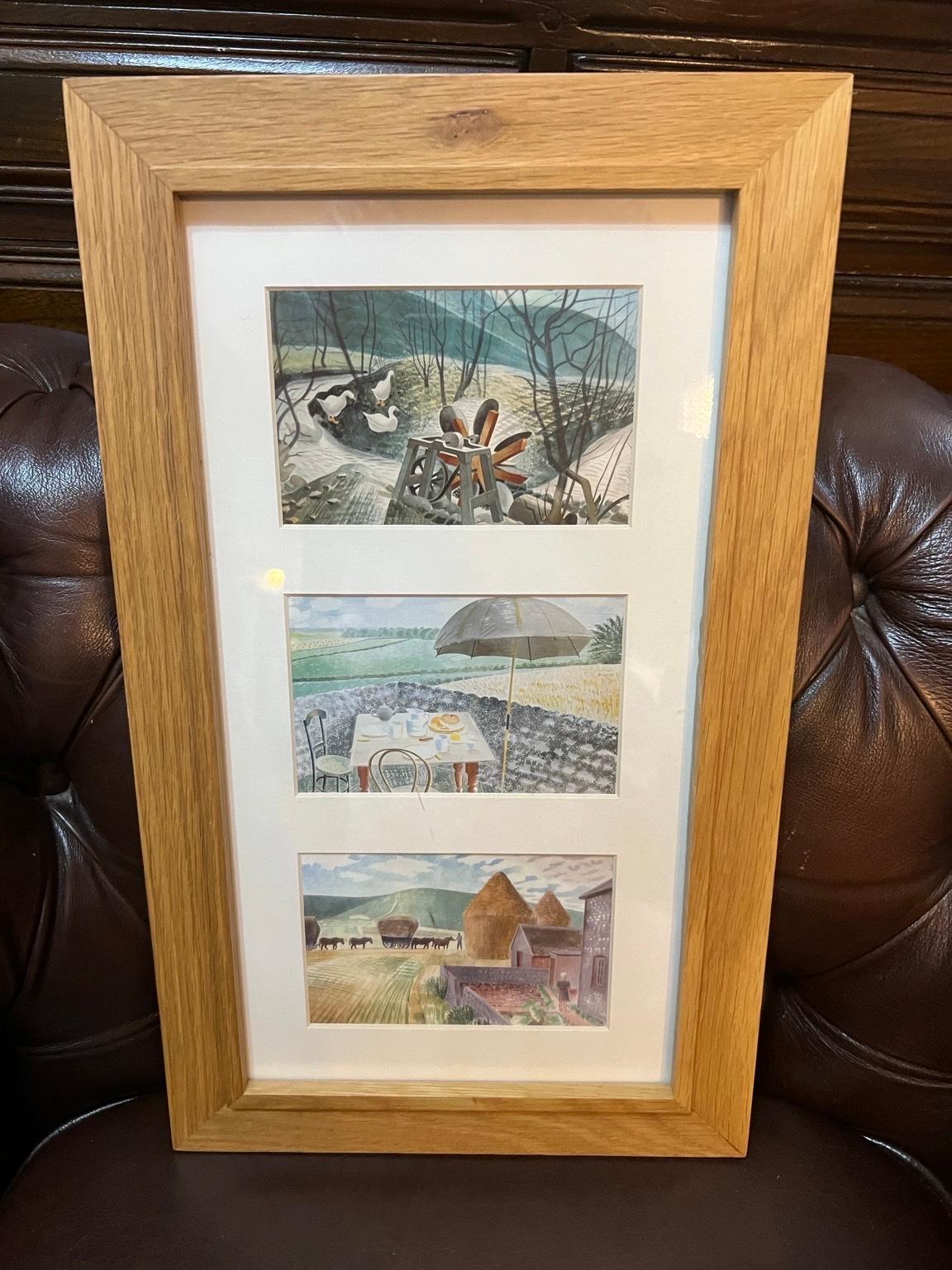 Solid Oak ERIC RAVILIOUS watercolour prints in KT18 Banstead for £12.00 ...