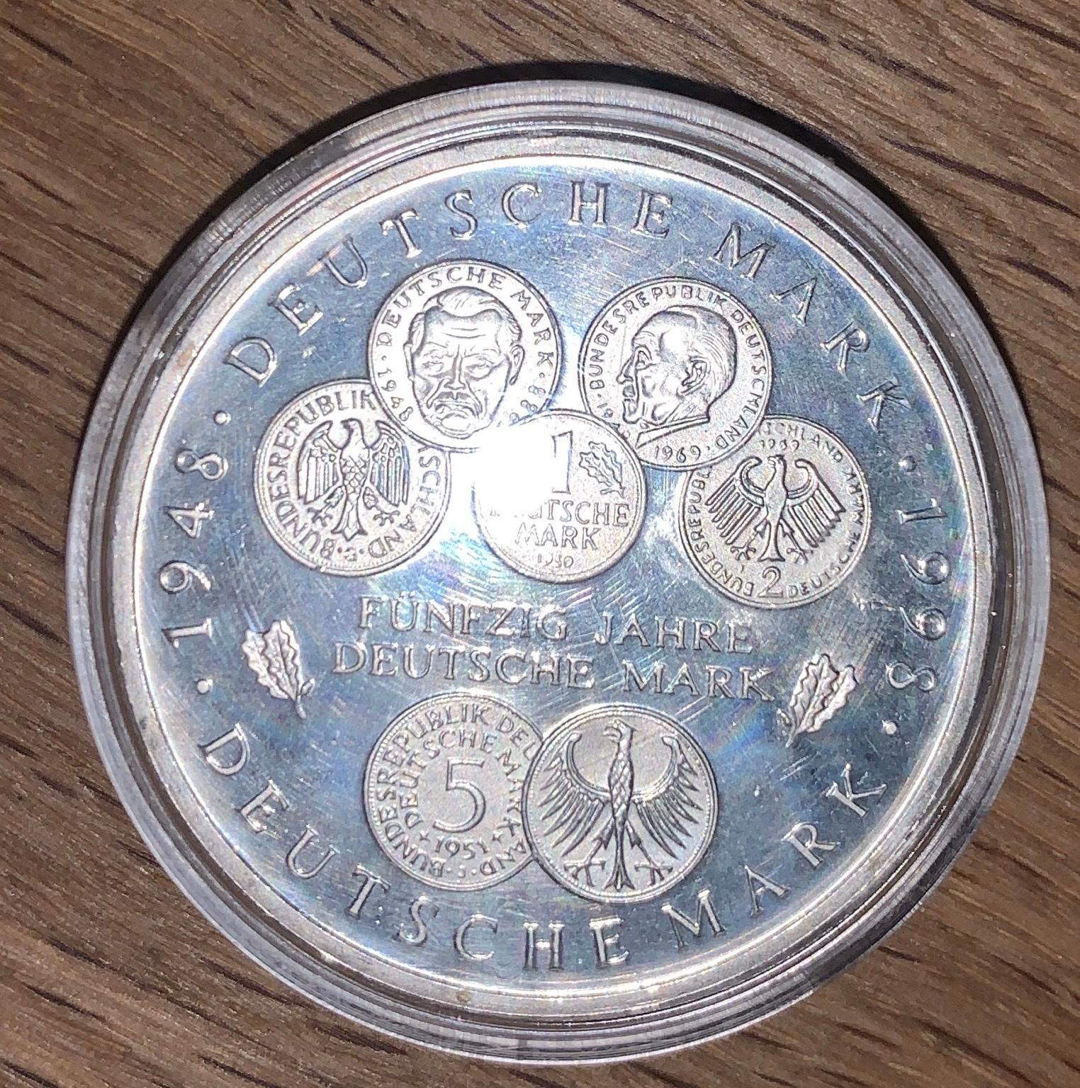 10 DM Münze ….50 Jahre Deutsche Mark in 42499 Hückeswagen for € ...