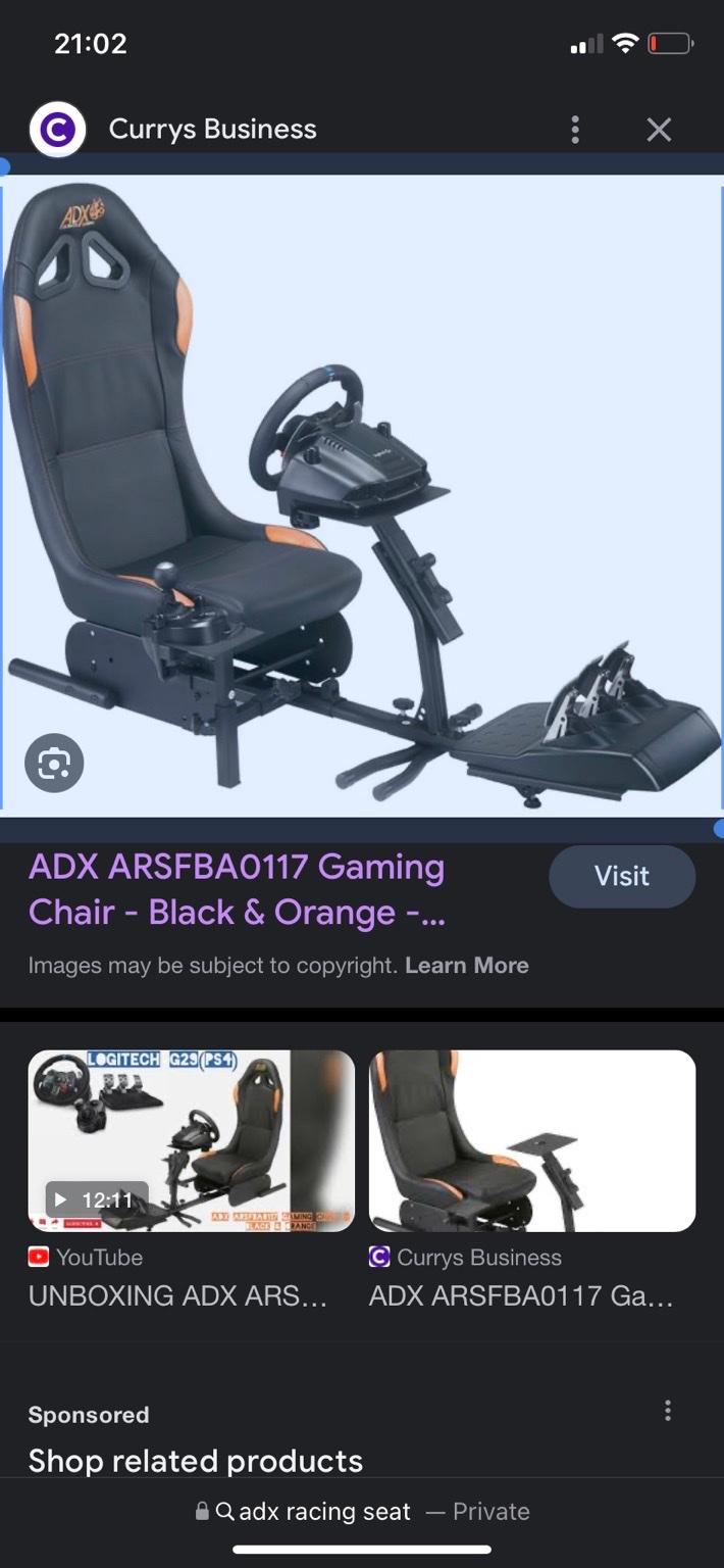 ADX racing seat with thrustmaster wheel/pedal in L14 Liverpool for £150 ...