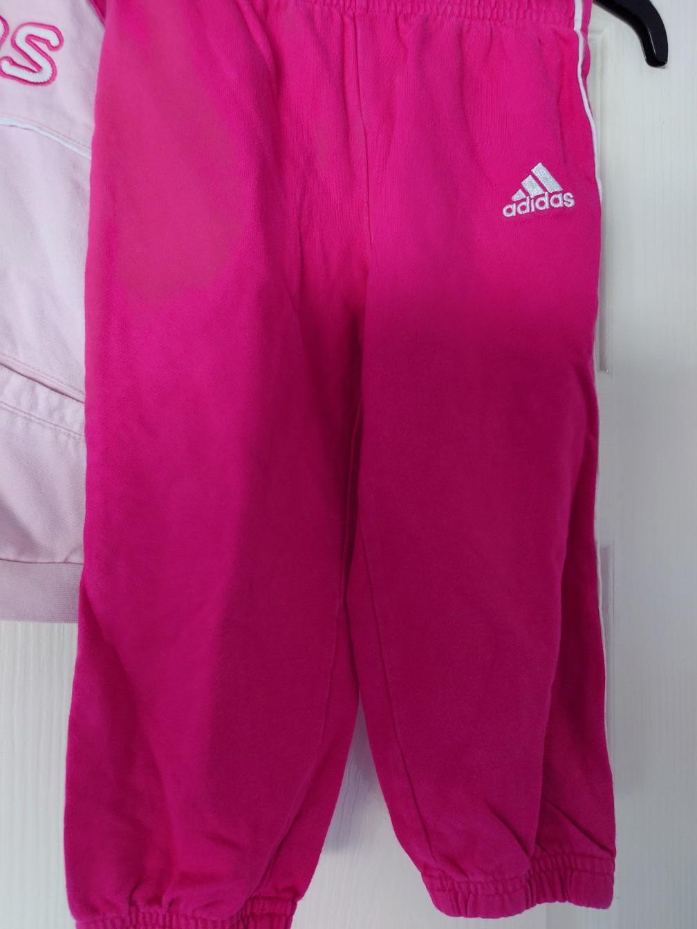 Girls pink Adidas tracksuit size 1-2 years in LE11 Charnwood for £5.00 ...