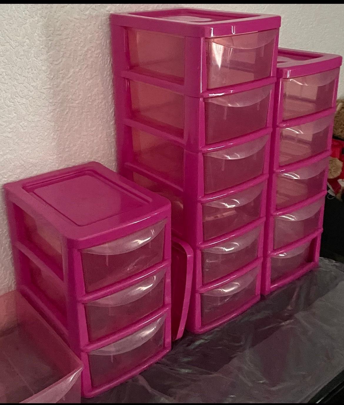 2 x 7 drawers tower pink drawers in WA9 Helens für 15,00 £ zum Verkauf ...