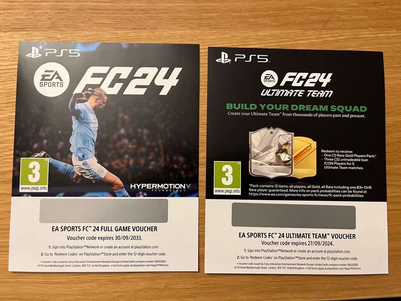 EA FC 24 PS5 game code + Ultimate Team code in CV31 Warwick für 40,00 ...