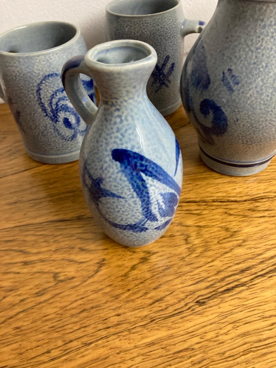 MR Krüge Becher Steinzeug blau grau in 47800 Krefeld für € 20,00 zum ...