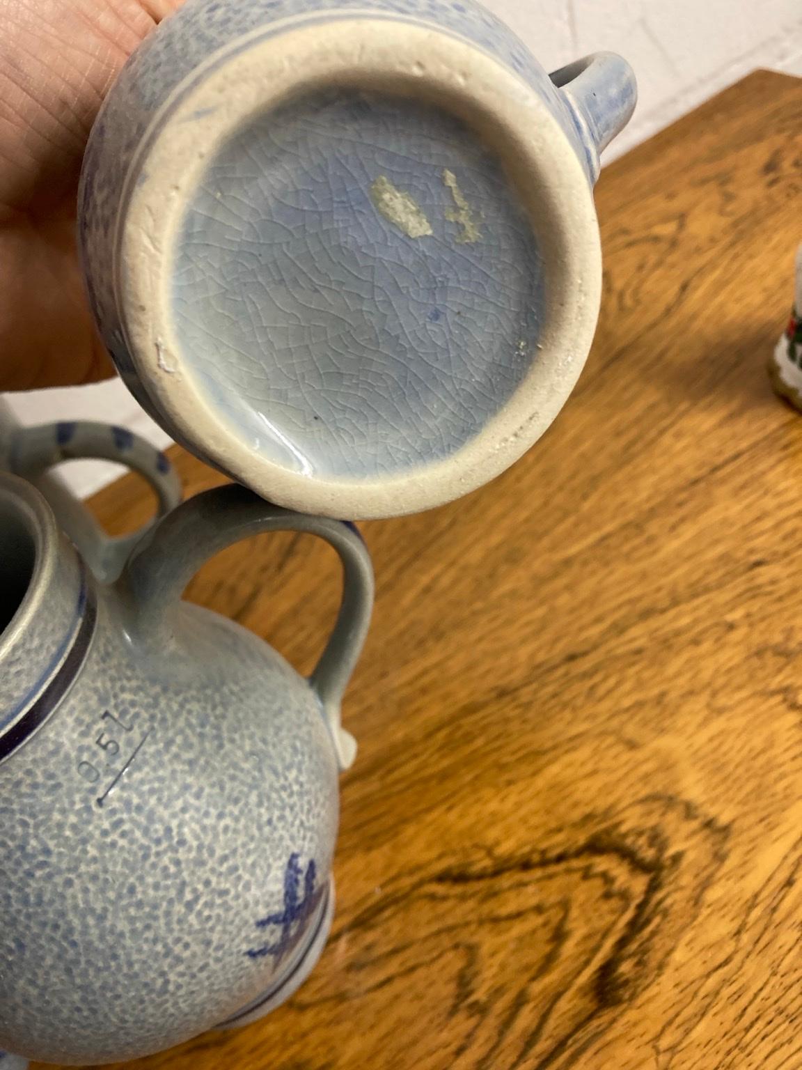 MR Krüge Becher Steinzeug blau grau in 47800 Krefeld für € 20,00 zum ...