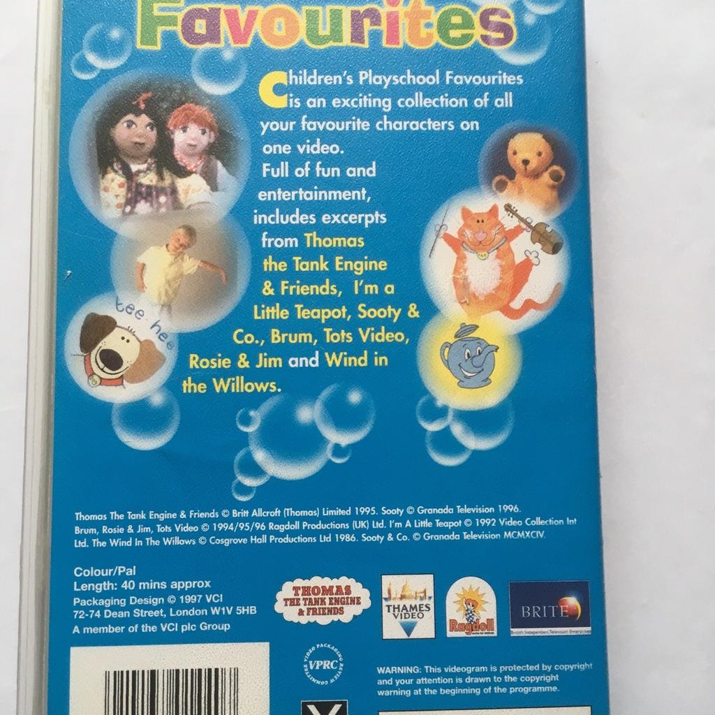 CHILDREN'S PLAYSCHOOL FAVOURITES (VHS TAPE) in YO13 Dale für 18,95 ...