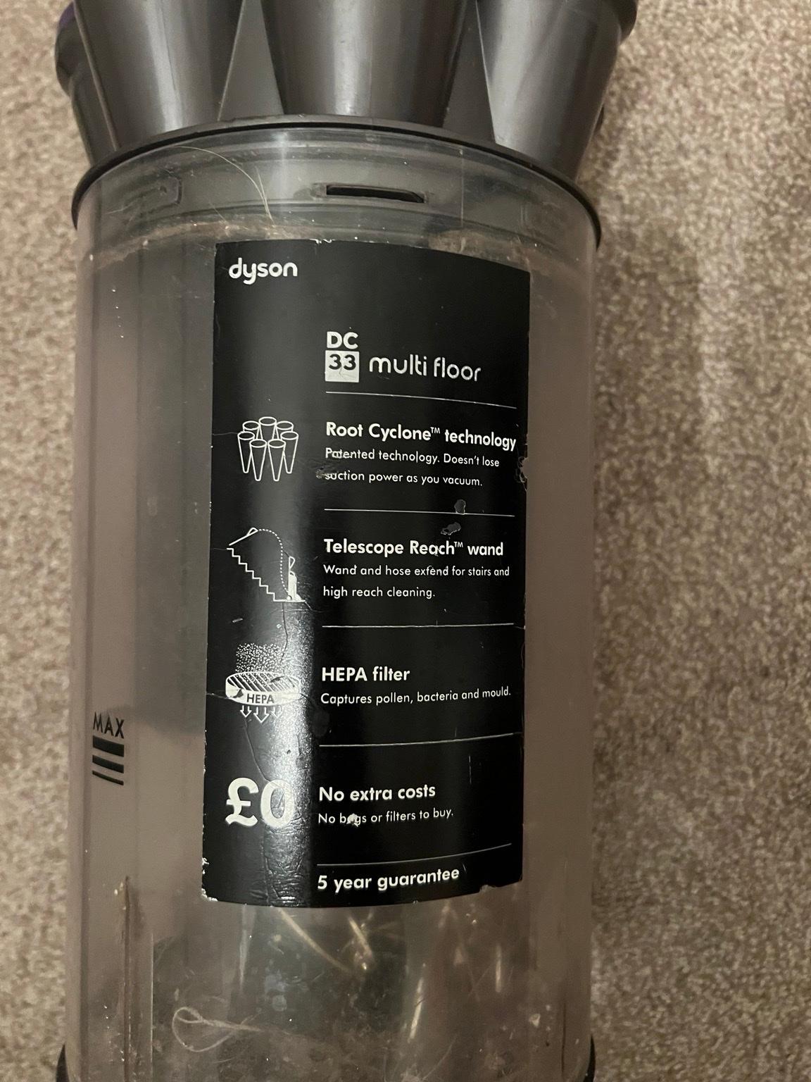 Dyson DC33 Bin Canister & Cyclone Assembly in W14 London for £25.00 for ...