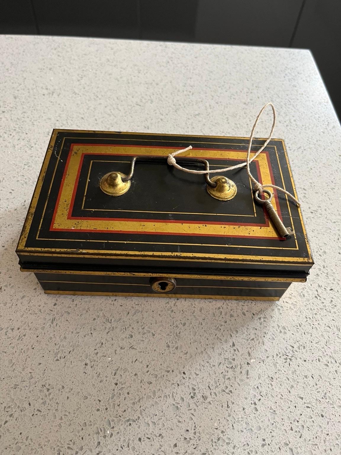 Vintage petty cash / money box tin with key in SN25 Swindon for £20.00 ...