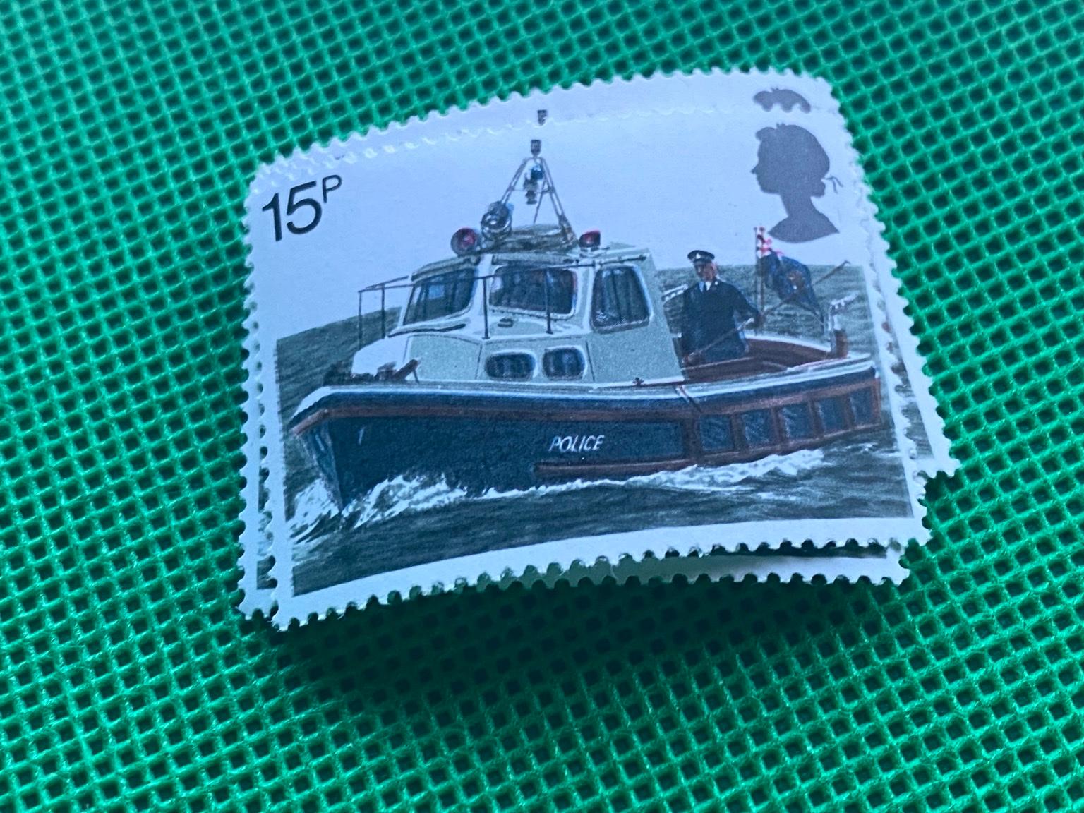 1979 Met Police 15p River Patrol Boat Stamp in NN14 Ringstead for £2.50 ...